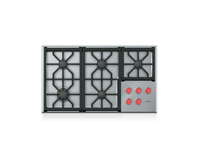 36" Professional Gas Cooktop - 5 Burners CG365P/S - modlar.com