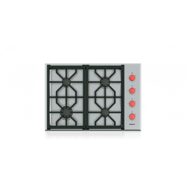 30" Professional Gas Cooktop - 4 Burners CG304P/S - modlar.com