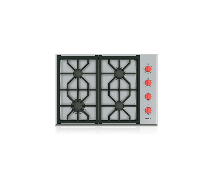 30" Professional Gas Cooktop - 4 Burners CG304P/S - modlar.com