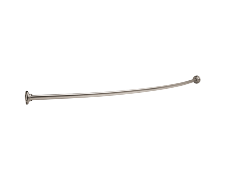 Universal Showering 1" X 5' Shower Rod With Brackets (6" Bow) In Chrome ...