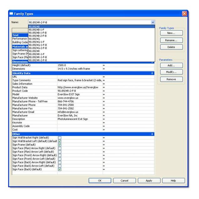 Everglow Exit Signs For Revit - modlar.com