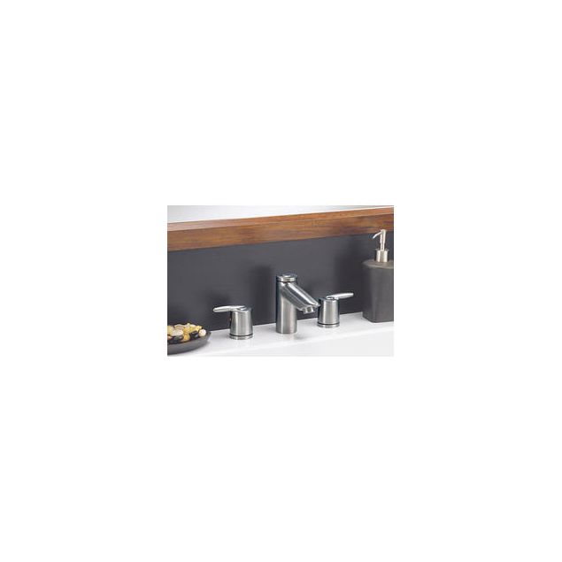 Lavatory Faucet, Grail™ Series, Widespread, Brass Body, Chrome Finish ...