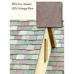GAF: Slate Roofing, TruSlate Eco Green, 60% Eco Green, 20% Greystone ...