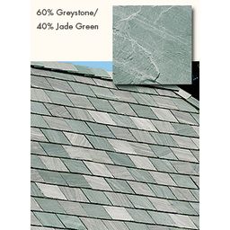 Slate Roofing, TruSlate Greystone, 80% GreyStone, 20% Jade Green ...