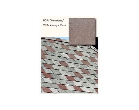 Slate Roofing, TruSlate Greystone, 80% GreyStone, 20% Vintage Plum ...