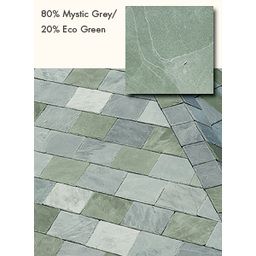 Slate Roofing, TruSlate Mystic Grey, 80% Mystic Grey, 20% Eco Green ...