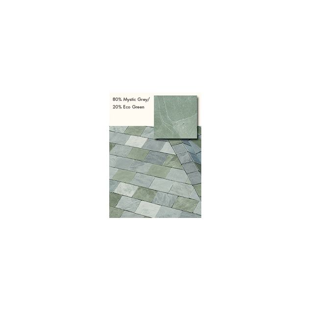 Slate Roofing, TruSlate Mystic Grey, 80% Mystic Grey, 20% Eco Green ...
