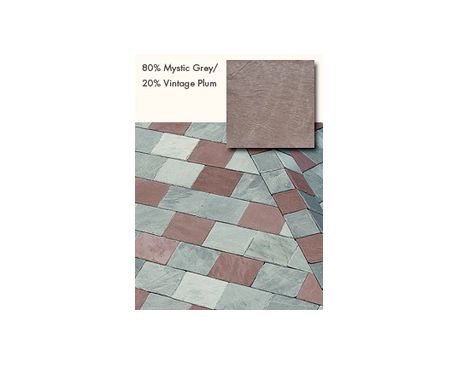 Slate Roofing, TruSlate Mystic Grey, 80% Mystic Grey, 20% Vintage Plum ...