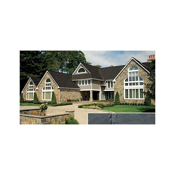 Slate Roofing, TruSlate Onyx Black, 100% Onyx - modlar.com