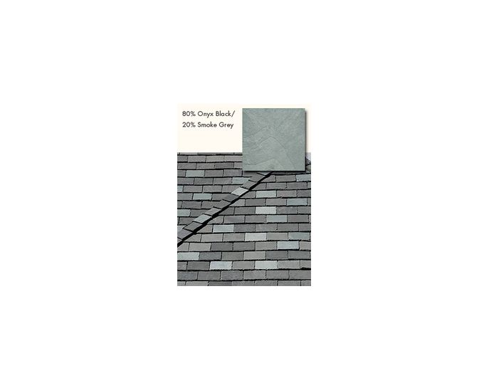 Slate Roofing, TruSlate Onyx Black, 80% Onyx, 20% Smoke Grey - modlar.com