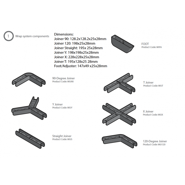 EchoPanel 90-degree Joiner Non-Fabric library - modlar.com