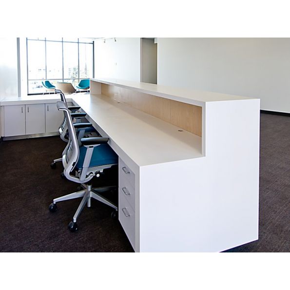 Multiple Solid Surface office workstation AVONITE | Office workstation ...