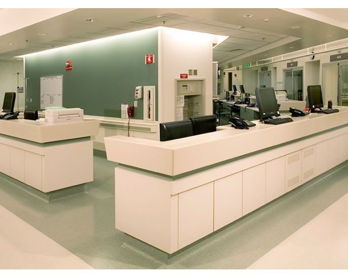 Multiple Solid Surface office workstation AVONITE | Office workstation ...