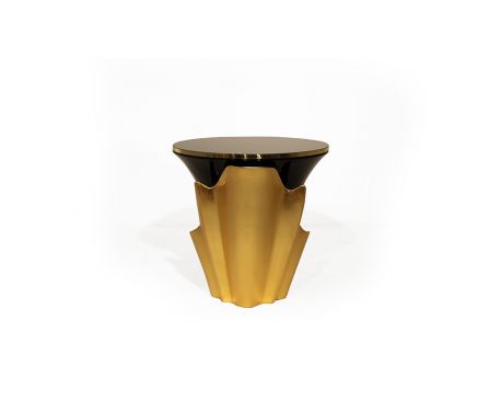 Yasmine Lacquered Round Side Table - modlar.com