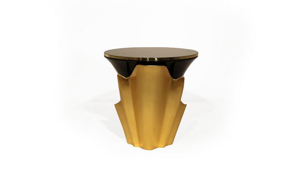 Yasmine Lacquered Round Side Table - modlar.com