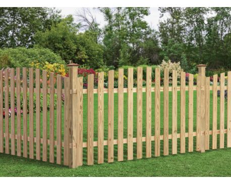 Spaced Picket Wood Fence - modlar.com