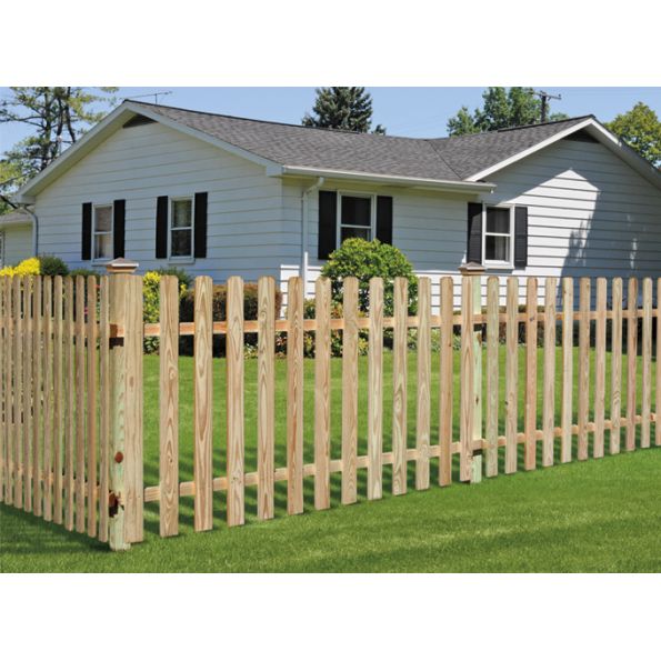 Spaced Picket Wood Fence - modlar.com
