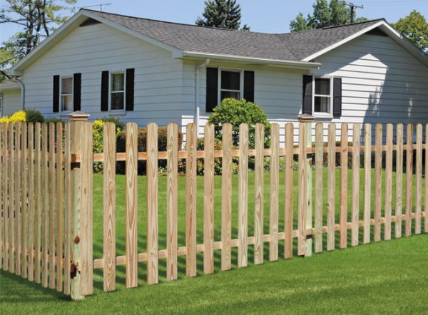 Spaced Picket Wood Fence - modlar.com