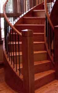 Curved Wood Stairs - modlar.com