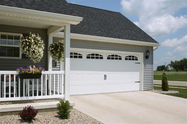 Residential Carriage House Stamped Garage Door - 5216 - modlar.com