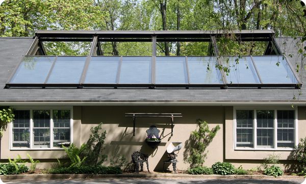 Single Panel Retractable Skylights - modlar.com