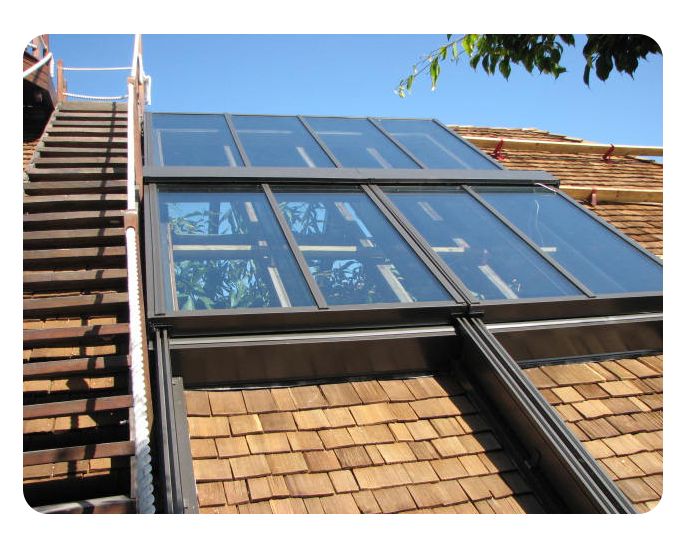 Single Panel Retractable Skylights - modlar.com