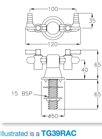 Lab 2-Way Straight and Right Angle Gas Turret by Galvin Engineering ...
