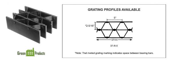 Heavy Duty Steel Riveted Grating - R Series - modlar.com