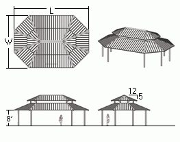 Mackinac Eight Sided Hip Roof - modlar.com